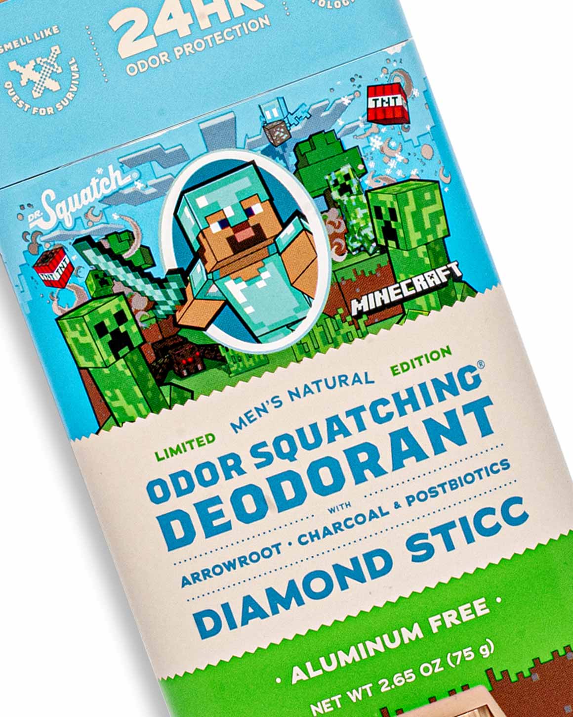 Dr. Squatch - Limited Edition Minecraft Diamond Stick Natural Deodorant ...